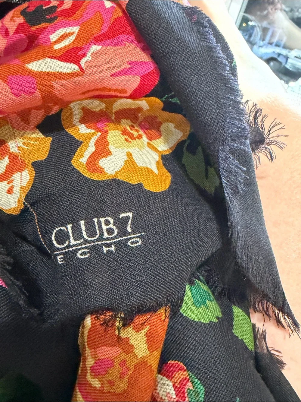 Club 7 Echo | Accessories | Vnt 890 Echo Club7 Wool Scarf Fringe ...